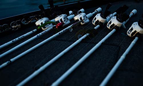 13 FISHING - Concept C2 - Low-Profile Baitcast Fishing Reel - 7.5:1 - Left Hand Retrieve (Fresh+Salt) - C2-7.5-LH, White