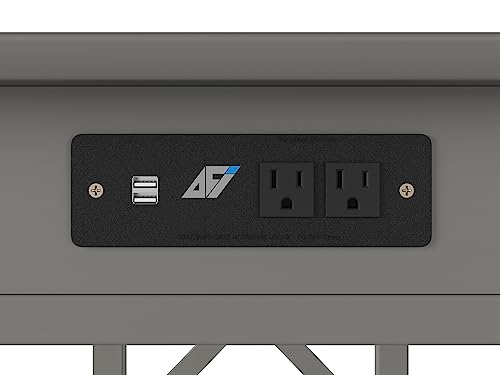 AFI Lexi Desk with Drawer and Charger Grey