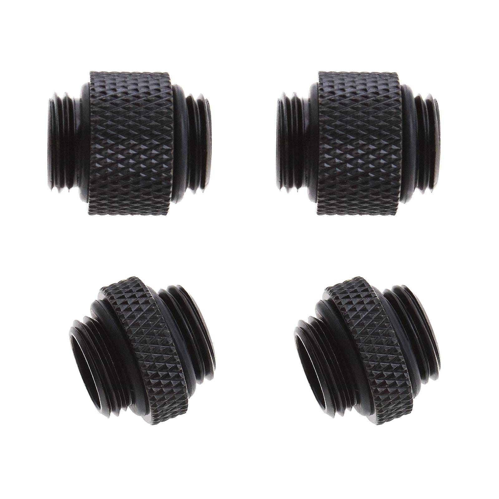 2pcs Black G1/4 Water Cooling Adapter with O- Ring Rubber Water Stop Plug Compatible with Computer Water Cooling System Water Tank and Pump