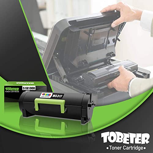 ToBeter MS317 Remanufactured Toner Cartridge Replacement for Lexmark 51B1000 for MS317 MS417 MS517 MS617 MX317 MX417 MX517 MX617 Printer (1 Pack)