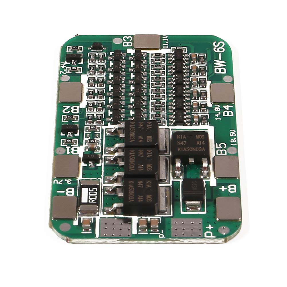 ACEIRMC 2pcs 6S 15A 24V Battery Protection Board for Li-ion Lithium 18650 Battery BMS Packs PCB Protection Board Integrated Circuits