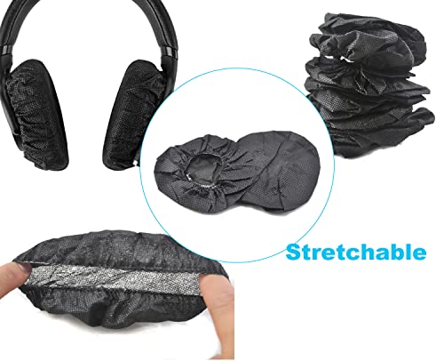 30 Pairs Disposable Earphone Earpad Cover, Earcup Cover, Headset Pad Isolation Cover (Black)