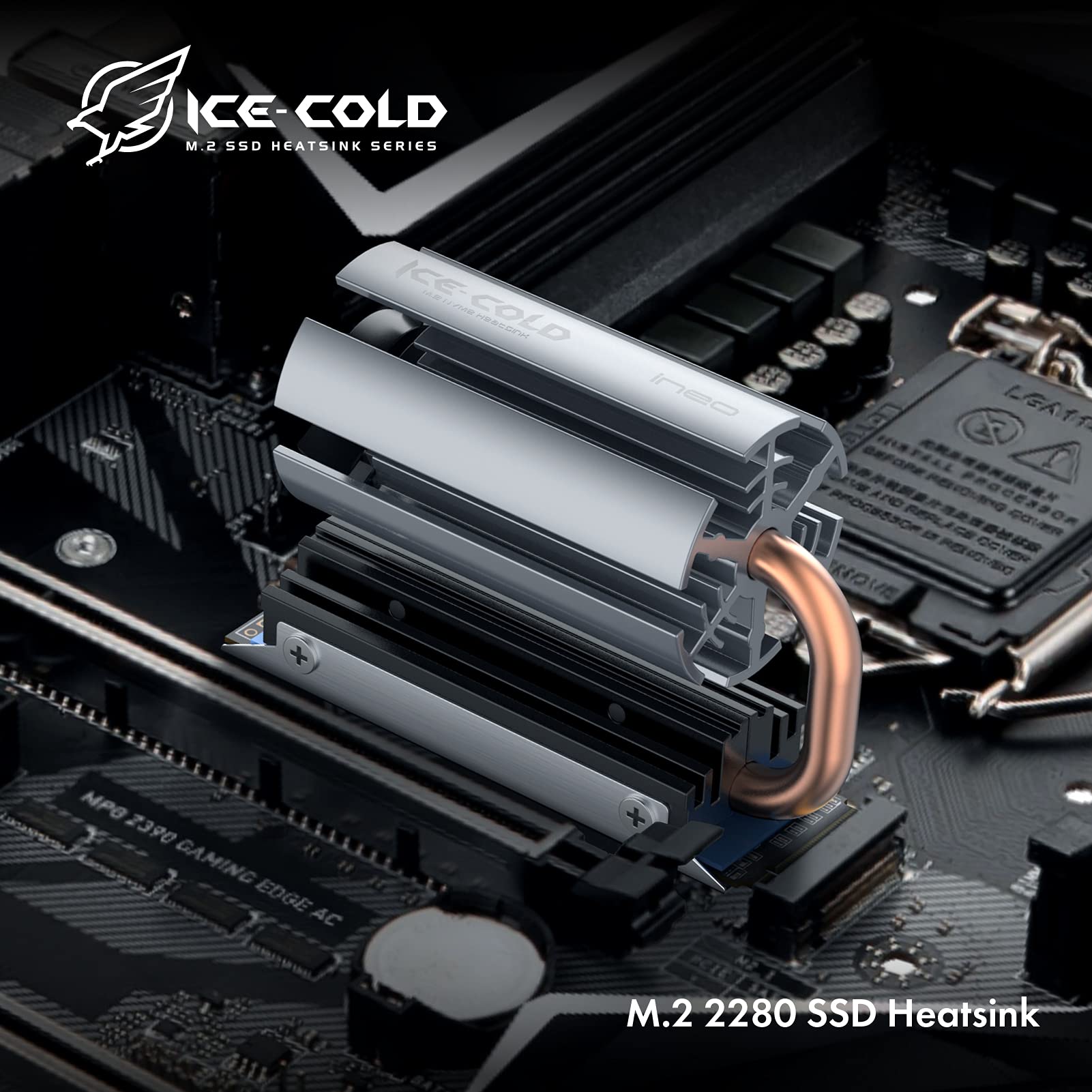 ineo M.2 2280 PCIe 5 SSD Rocket Heatsink Built with PWM Cooling Fan [M9]