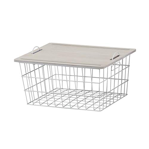 Abite Storage Box, Takelich Basket, 15.7 x 12.2 x 8.5 inches (40 x 31 x 21.5 cm), White, Square