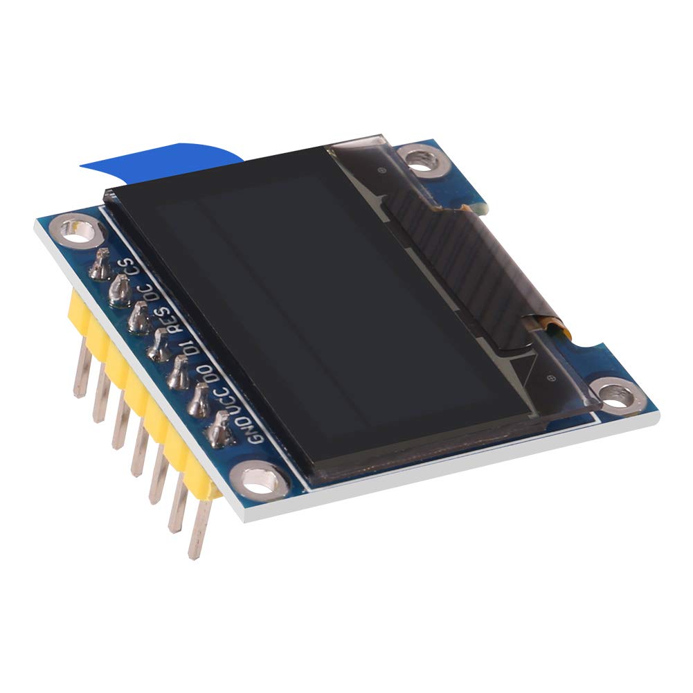 2Pcs 0.96" 7 Pin SPI OLED Display, MELIFE 0.96 Inch Module 128X64 Module DC3-5V. White