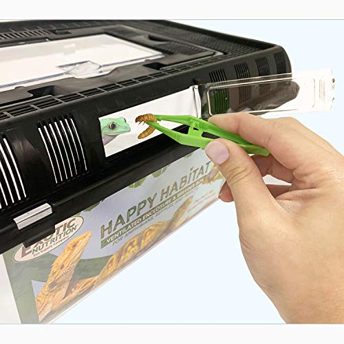 Exotic Nutrition Happy Habitat (Large) - Ventilated Enclosure & Breeder Box - for Live Feeder Insects, Reptiles, Amphibians & Other Small Pets - Durable Plastic Portable Terrarium