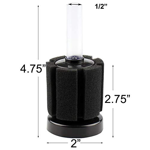 AQUANEAT Sponge Filter,Aquarium Sponge Filter for Fry Betta Shrimp Nano Fish Tank with Accessories (Up to 10Gal)