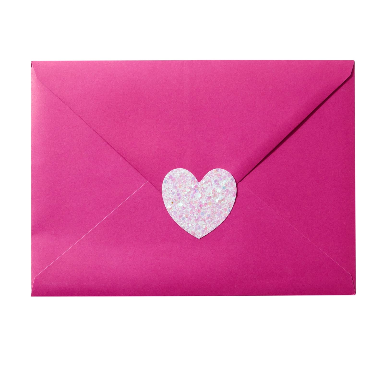 200-Pack 1.5-Inch Holographic Glitter Heart Stickers, Adhesive Sparkle Decals, Envelope Seal Stickers for Wedding, Birthday, and Graduation Invitations, Crafting Supplies (Light Pink)