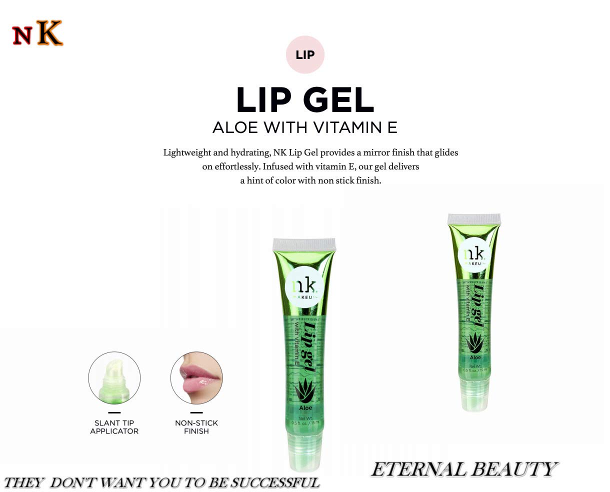 NICKA K NEW YORK 5 Flavors NK Hydrating Lip Gel Rosehip Argan Oil Mint Aloe Clear Moisturizing Clear Gloss