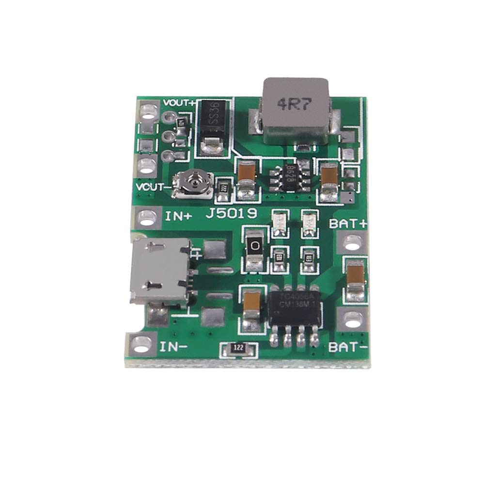 AITRIP 6PCS 2A USB 18650 Lithium Li-ion Battery Charger Module Boost 3.7V to 5V 9V 12V Adjustable DC-DC Step Up Boost Module TP4056 DIY Kit Parts
