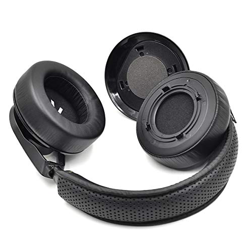 defean DIY RIG600 Ear Pads Replacement Potein Leather Memory Foam Cushion Pillow Parts Cover Compatible with Plantronics RIG 600 Gaming Headset