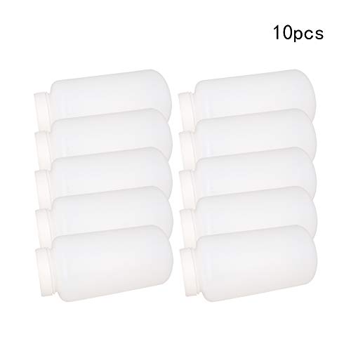 10Pcs 33.82oz/1000ml Plastic Bottles, Lab Cylindrical Chemical Reagent Bottle, Wide Mouth Laboratory Reagent Polyethylene Bottle Sample Sealing Liquid Storage Container for Food Store Translucent