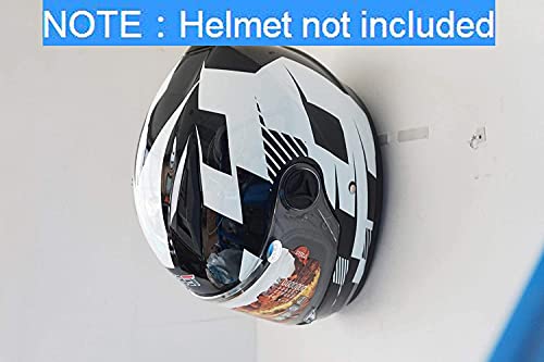 4/PK Helmet Rack Helmet Wall Display Rack Helmet Storage Holder, Wall Mounted Motorbike Helmet Storage Rack Hanger, for Coats, Hats, Caps - No Helmet - with Mounting Hardware