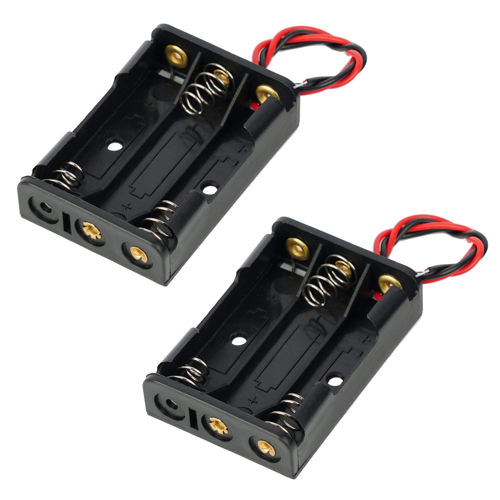 AAA Battery Holder with Leads 2 AAA Battery Holder 3 AAA Battery Holder with Wires 4 AAA Battery Holder (Pack of 8) (8 pcs-AAA)