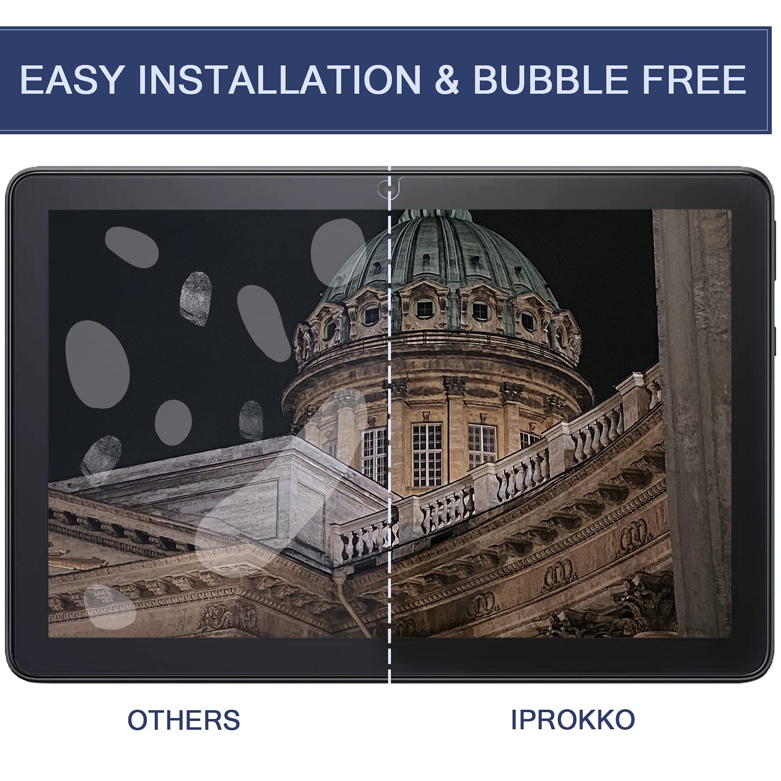 IPROKKO [2 Pack Anti-Blue Light Screen Protector for Amazon Fire HD 10 Tablet (13th/11th Generation, 2023/2021, 10.1 Inch Tablet) Fire HD 10 Plus/Fire HD 10 Kids/Kids Pro Anti Glare Screen Film (Fire HD 10)