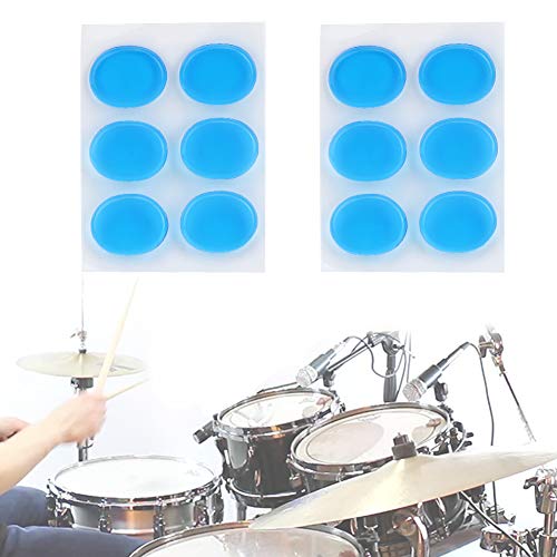 12Pcs Silicone Drum Dampeners Gel Pads,Drum Damper for Drums Tone Control