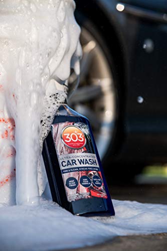 303 Products Car Wash with Wash Mitt Bubble Gum Scent, 18 fl. oz. (30577) , Blue