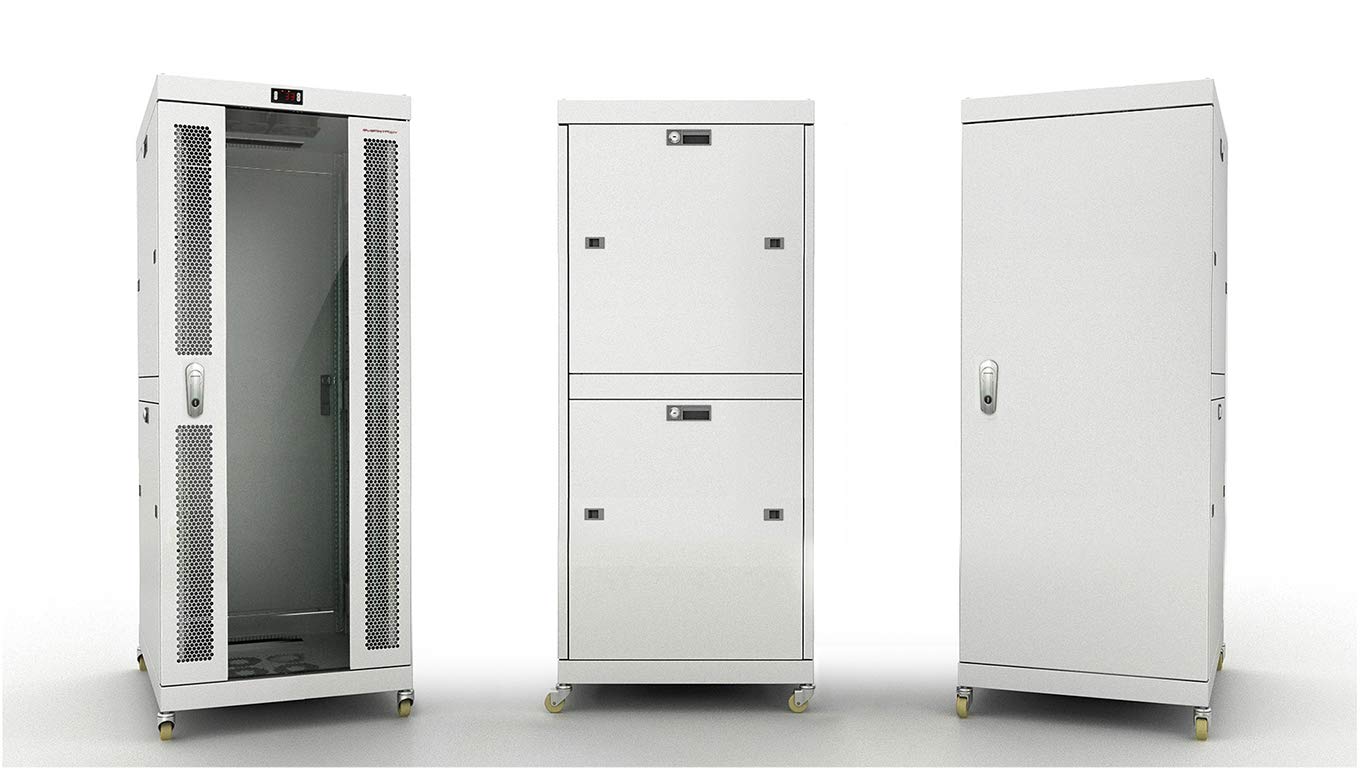 42U Server Rack Cabinet Gray 35" Deep IT Data Network Enclosure/Free Accessories !!!