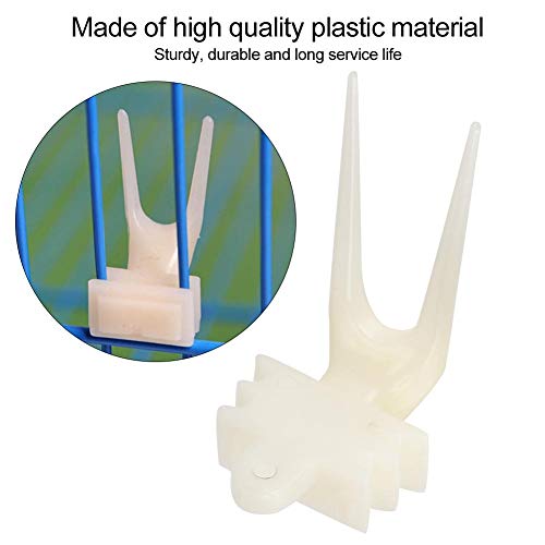 50Pcs Birds Fruit Fork Plastic Birds Food Holder Feeder Device Pin Clip Feeding On Cage for Budgie Canary Small Animals (Bird Fruit Fork)