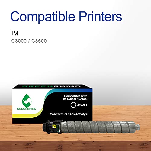 GREENRHINO Remanufactured (High Yield) Toner Cartridge Replacement for Ricoh IM C3000 / IM C3500-842251 (Black, 1-Pack)
