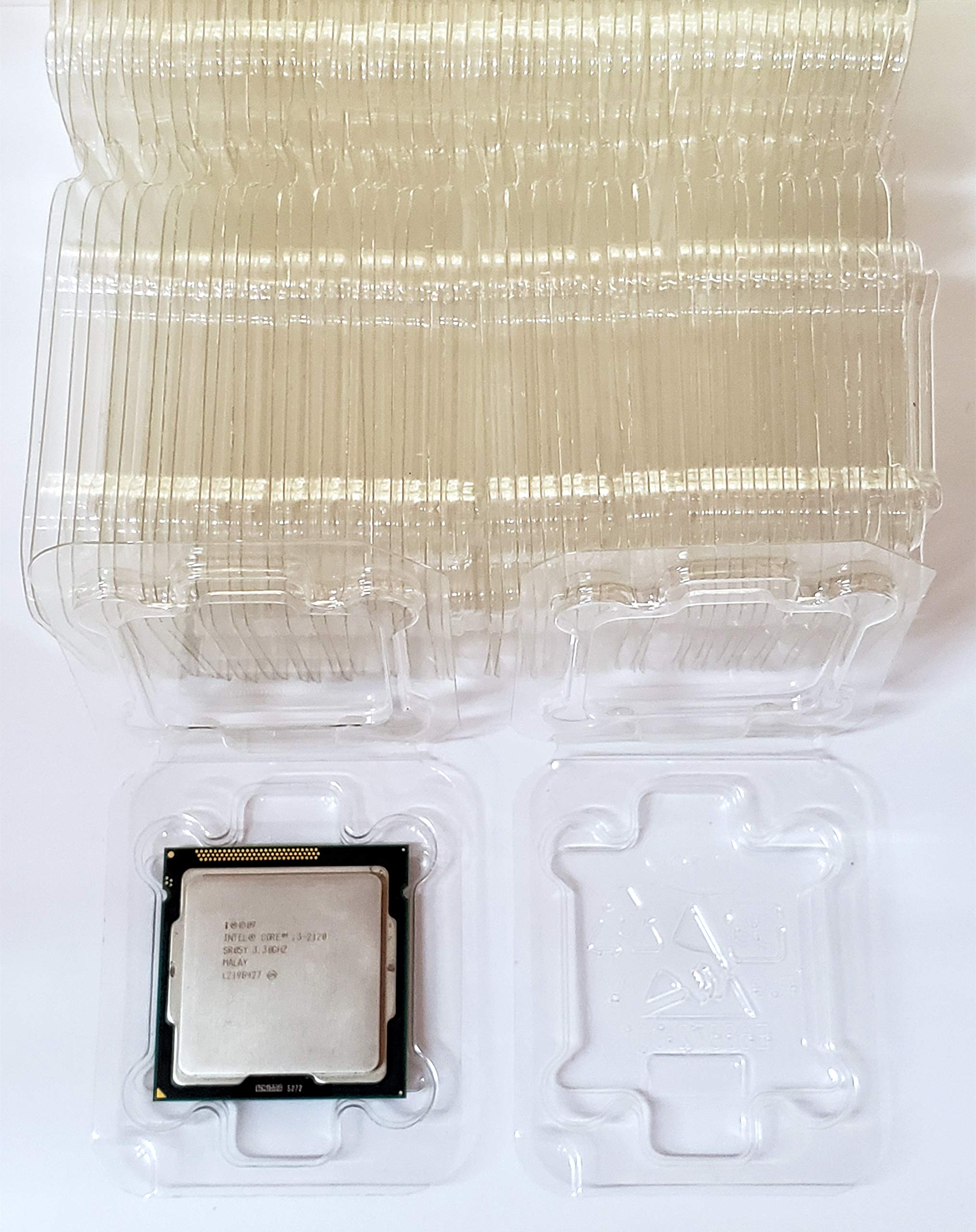 50PCS Computer CPU Case Tray Packaging Clamshell for Intel LGA775 LGA1150/1151/1155 /1156 i3 i5 i7 CPU Protector Cover (50pcs Shell fit Intel)