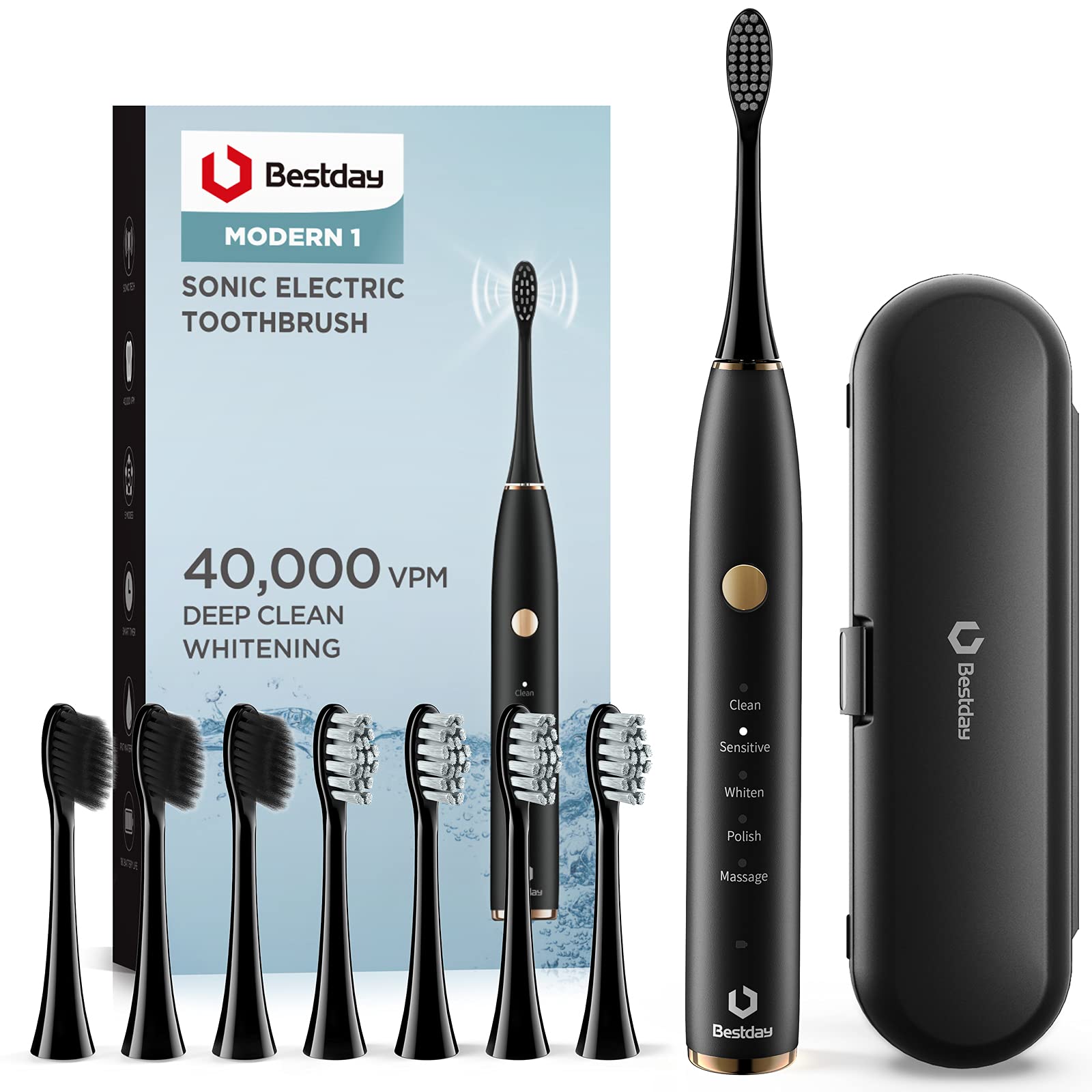 Bestday Electric Toothbrush Replacement Brush Heads X 4 Pieces, Brush Refill for bestday Electric Toothbrush only