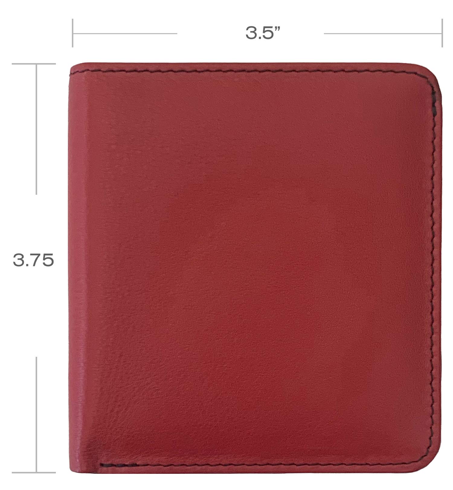 123 Cheap Checks Personalized RFID Leather Womens Mini Wallet With Credit Card Holders and Coin Pocket - Red/Black