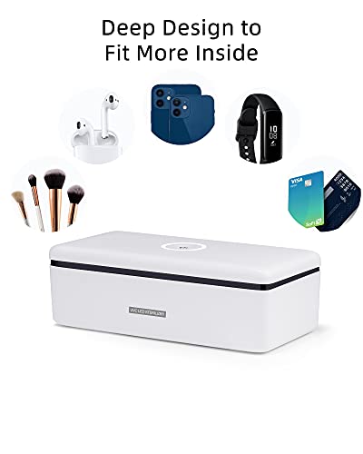 UV Light Sanitizer, Phone Sanitizer UV Box | UV Sterilizer Box for Smartphone | Clinically Proven Kills Germs Viruses & Bacteria UV-C Light Disinfector 2021 New Gift for Family Men