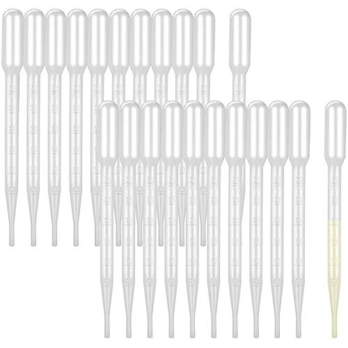 50pcs Plastic Transfer Pipettes 3ml for Laboratory Daily Use…