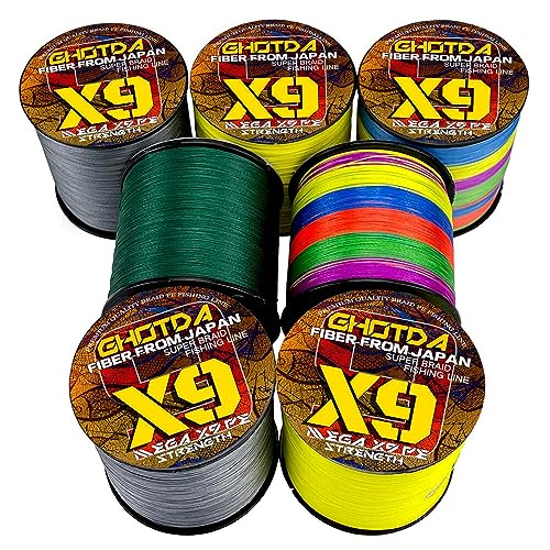 12X 9X Braided PE Line Nice Quality Multicolour High Stength Fishing Lure Lines for Ocea Boat Fishing 500M 9-54.5kg