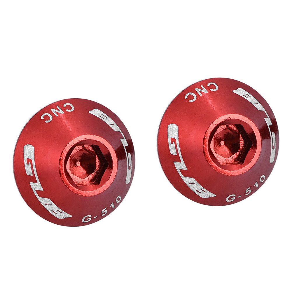 2Pcs M5 * 12mm Water Bottle Cage Bolts Bottle Holder Screw Fixed Stem Bolts(Red)