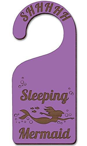 LaserQuick Custom Hanging Door Knob Signs-(Baby Themed)-Celeb City Purple
