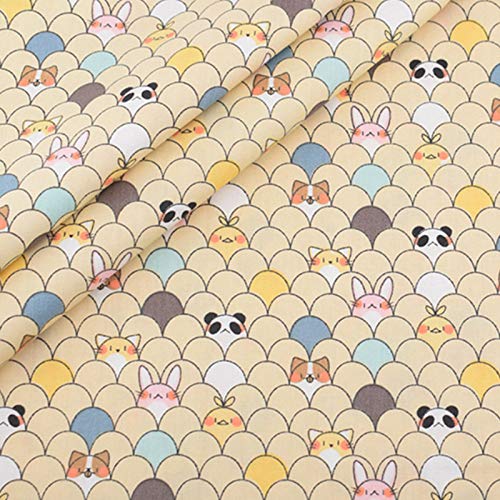 discountstore145 8Pcs Fabric Patchwork, Cartoon Animal Print Cotton Fabric Kids Bedding for Patchwork Sewing Bags 20 * 25cm