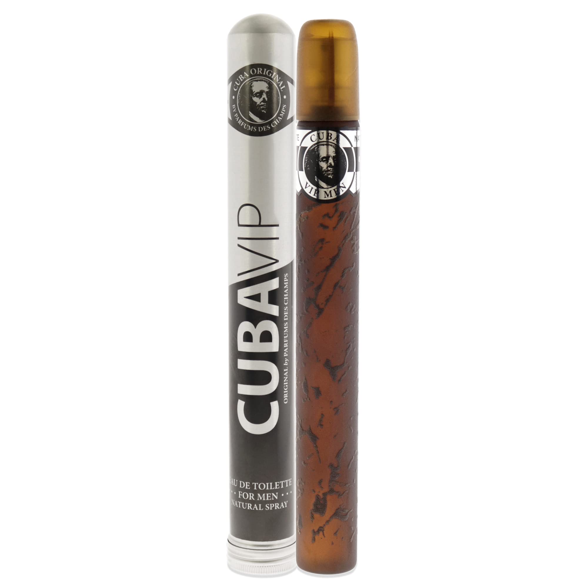 CUBA ORIGINAL BY PARFUMS DES CHAMPS Vip, Clear, Woody Floral, 1.7 Oz