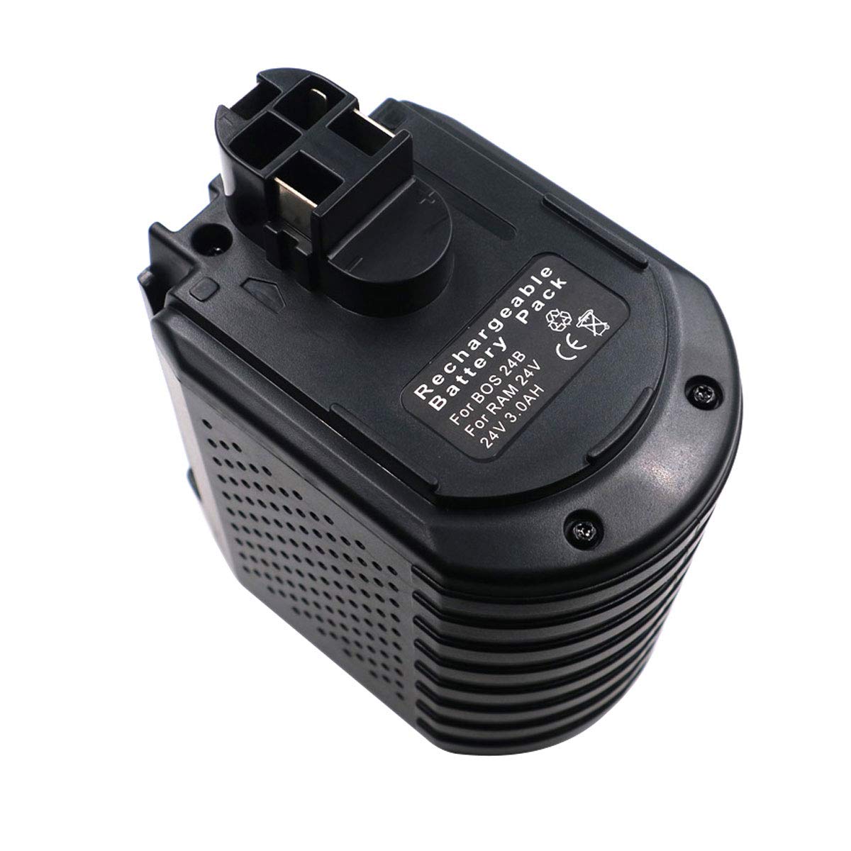 3000mAh Portable Battery BOS24B NiMh Battery 24V Replacement for Bosch 24V Battery BAT019 BAT021 2607335097 2607335163,Black,Small