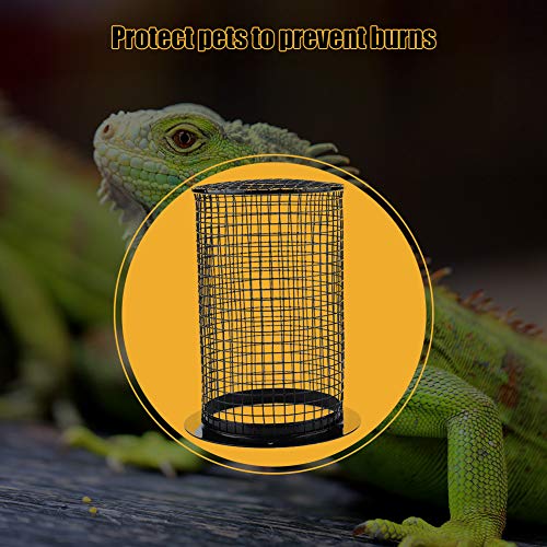 Wchiuoe Reptile Lamp Cover, Round Reptile Anti-Scald Lamp Cover Heater Guard for Heating Light Reptile Protection, Heating Bulb Guard Pet Scald Prevention