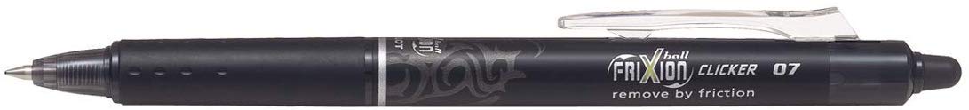 PILOT FriXion Clicker Erasable, Refillable & Retractable Gel Ink Pens, Fine Point, Black Ink, 3 Count (Pack of 1) (31464)