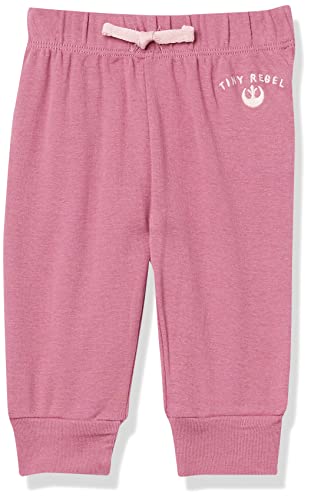 Amazon Essentials Disney | Marvel | Star Wars | Princess Baby Girls' Pants, Pack of 4, Star Wars Rebel Print, 6-9 Months