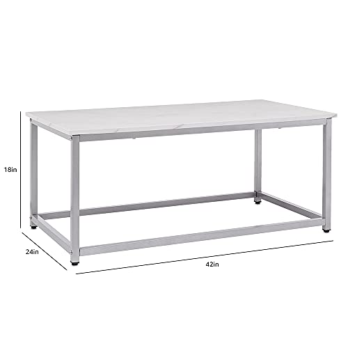 Coral Flower Coffee Table, End Table, Side Table, Bed Table,Modern Elegant Design, for Living Room, Bedroom, White