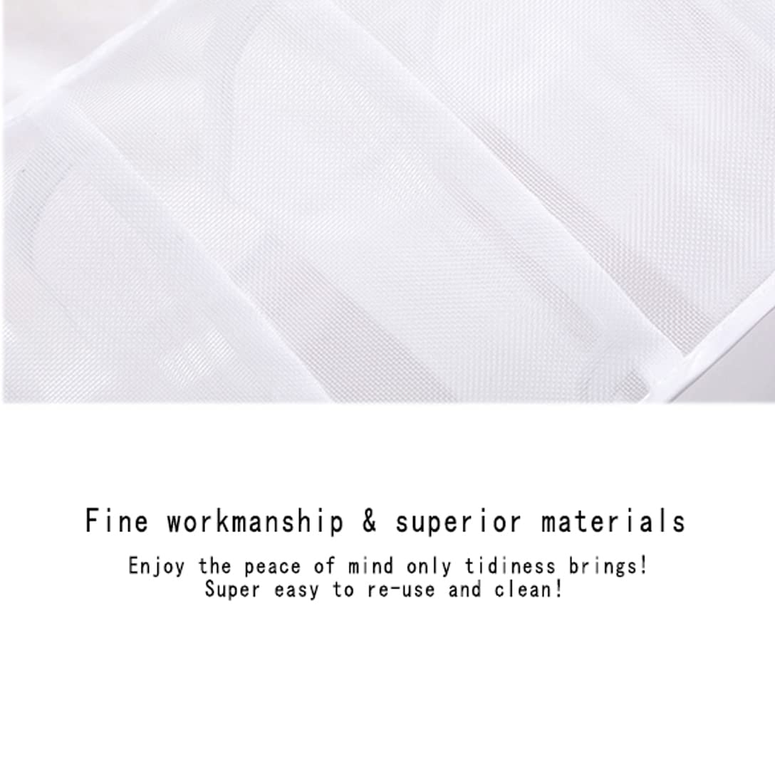 2PCS wardrobe clothes storage box, upgraded version (+large) (+thick) 15.7*11.8*7.8 inches, the compartment design can be folded to store clothes, washable and foldable mesh to separate clothes. (2)