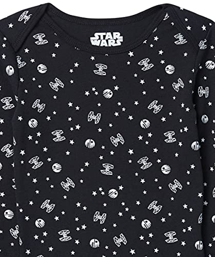 Amazon Essentials Disney | Marvel | Star Wars Unisex Babies' Long-Sleeve Bodysuits - Discontinued Colors, Pack of 5, Star Wars Tiny Trooper, 0-3 Months
