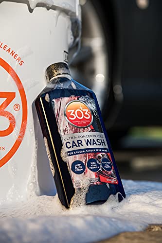 303 Products Car Wash with Wash Mitt Bubble Gum Scent, 18 fl. oz. (30577) , Blue