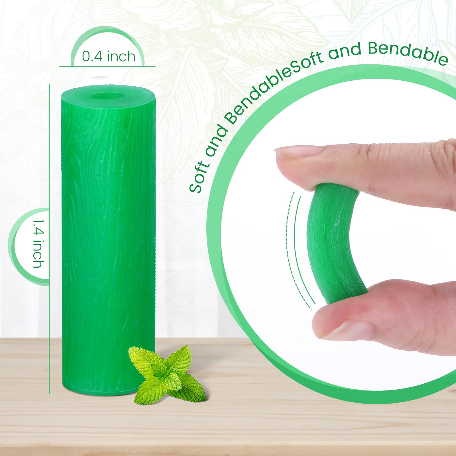 Aligner Chewies for Invisalign Aligners - Mint Scented (20Pcs Chewies) and 2 Aligner Removal Tools