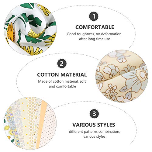 ARTIBETTER Embroidery Fabric Fall Flower Fabric Square Cotton Craft Fabric Bundle Patchwork 50X50cm Squares Quilting Sewing Patchwork DIY Artcraft Autumn Thanksgiving Day Supplies 8pcs Quilted Sheets