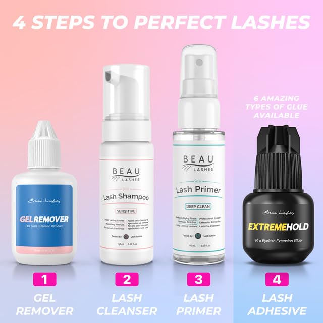 Extreme Hold Eyelash Extension Glue for Professionals | Strongest Black Lash Adhesive for Long Lasting Semi Permanent Individual Lash Extensions | 0.5-1s Fastest Drying & up to 8 Weeks Retention