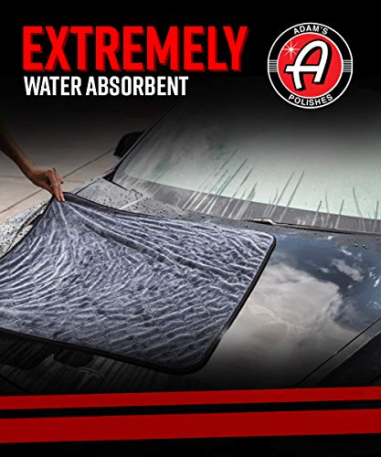 Adam's Jumbo Plush Drying Towel 33 x 29 inches 1500 GSM - The Most Absorbent Microfiber Drying Towel You Have Ever Used (1 Pack)