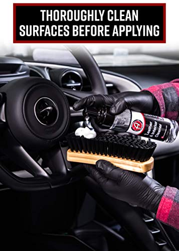 Adam's UV Leather & Vinyl Interior Ceramic Coating - Ceramic Nano Glass Coating for Hard Interior Surfaces | Ultimate Protection for Your Leather, Vinyl, Plastics, Dashboard, More (UV Complete Kit)