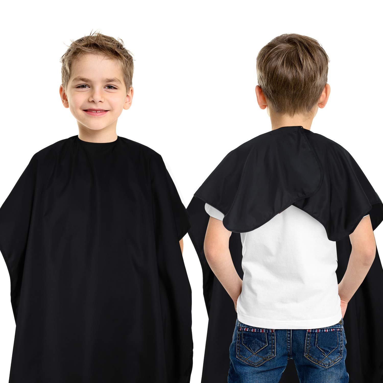 2 Pieces Kids Haircut Barber Cover Hair Salon Cape Waterproof Hair Cutting Cape 47.3 x 31.5 Inch (Classic Pattern)
