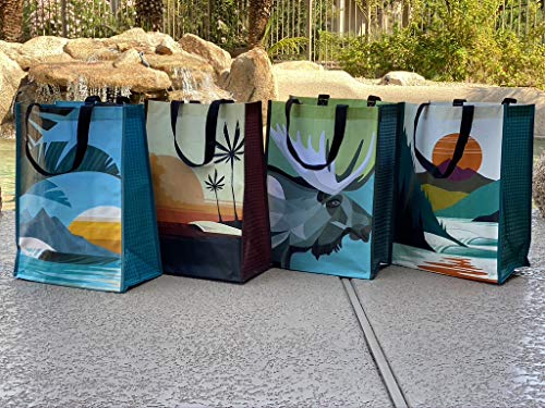 Foremost Reusable Bag Standard Size Artist Series 4 Pack, Multicolor, (74014)