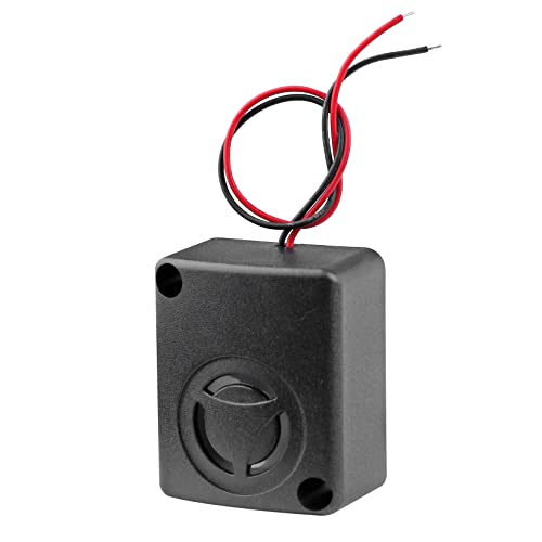 110dB Electronic Black Mini Piezo Alarm Siren DC 12V Insurance AntiTheft HighDecibel Square Shell Active Buzzer Alarm for Car Safes 4PCS